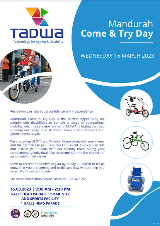 TADWA - Come & Try Day - 97.3 Coast FM