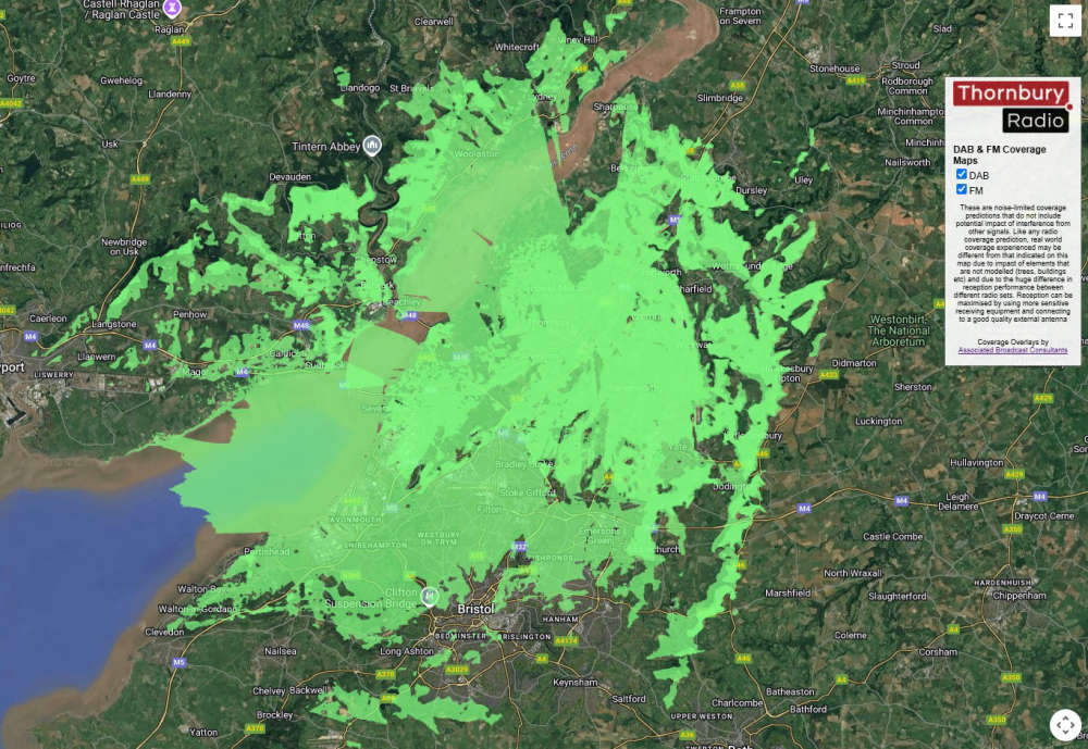 Thornbury Radio DAB & FM Coverage Map - Thornbury Radio