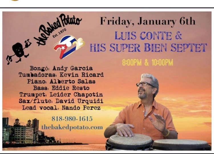 Luis Conte & his Super Bien Septet Friday January 6, 2023 LIVE At The ...