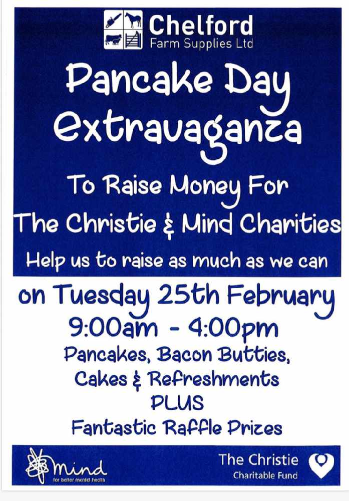 Pancake Day Extravaganza at Chelford Farm Supplies - Cheshire's Silk 106.9