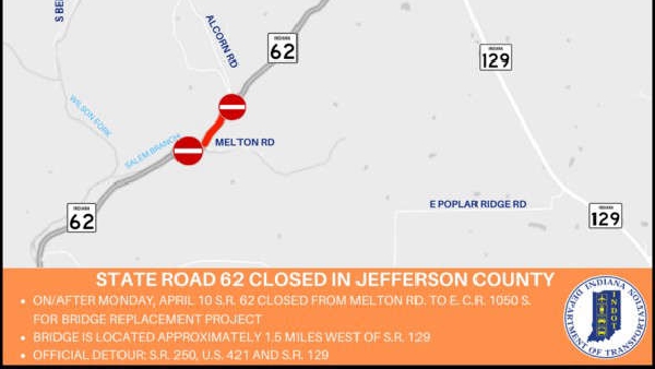 Bridge replacement project to close State Road 62 in Jefferson County ...