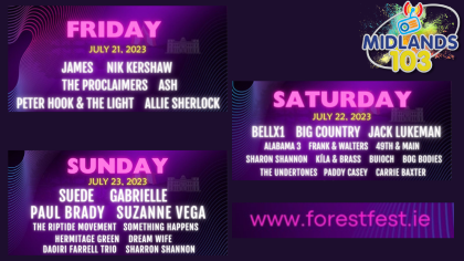 Forest Fest day-by-day line-up details revealed - Midlands 103