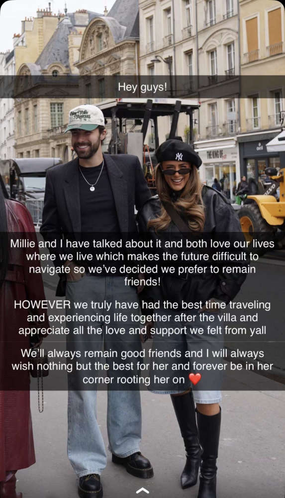 Love Island's Zac and Millie confirm split in new statement - Dublin's ...