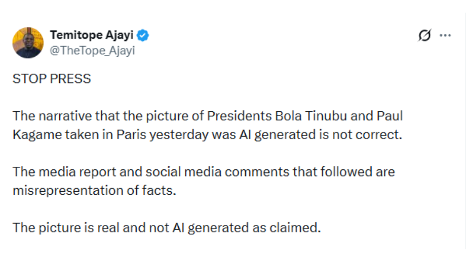 Tinubu–Kagame Photo: Presidency Says Image Was Enhanced, Not AI ...