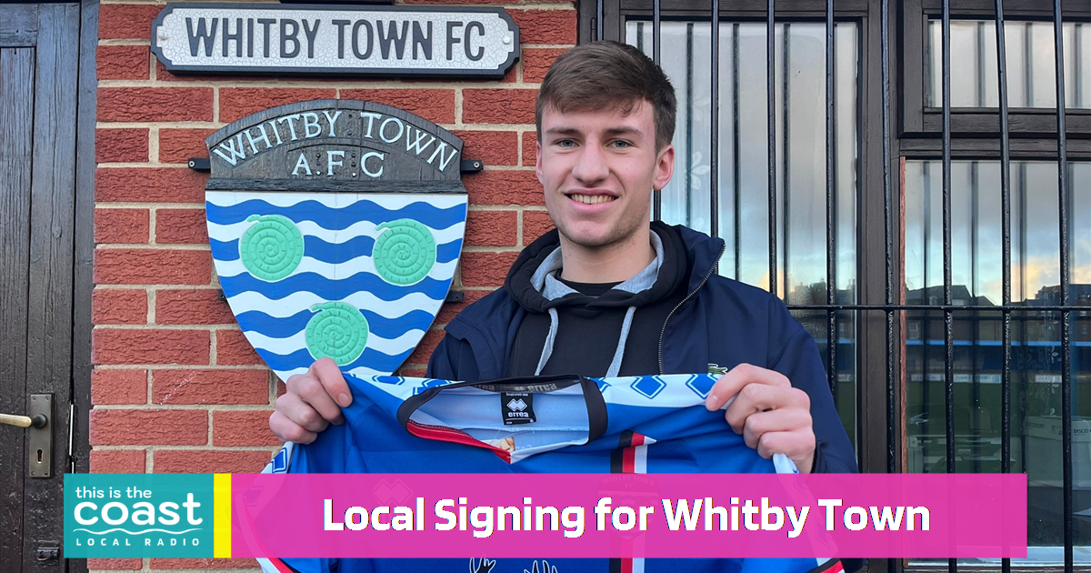 Whitby Town Sign Local Goal Scorer - This is the Coast