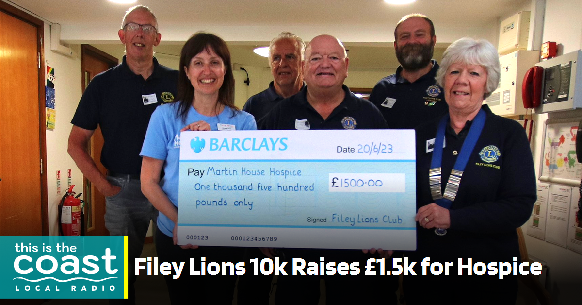 Filey Lions 10k Raises £1.5k for Hospice - This is the Coast