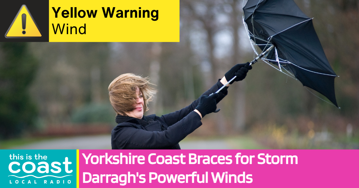 Yorkshire Coast Braces for Storm Darragh's Powerful Winds - This is the ...