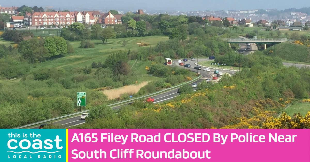 A165 Filey Road Scarborough Closed At South Cliff Roundabout - This is ...