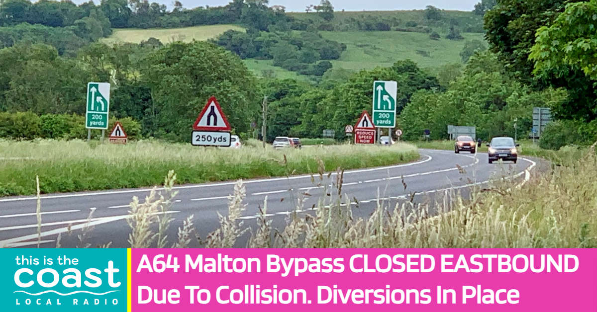 A64 Malton Bypass Ropen After Collision - This is the Coast