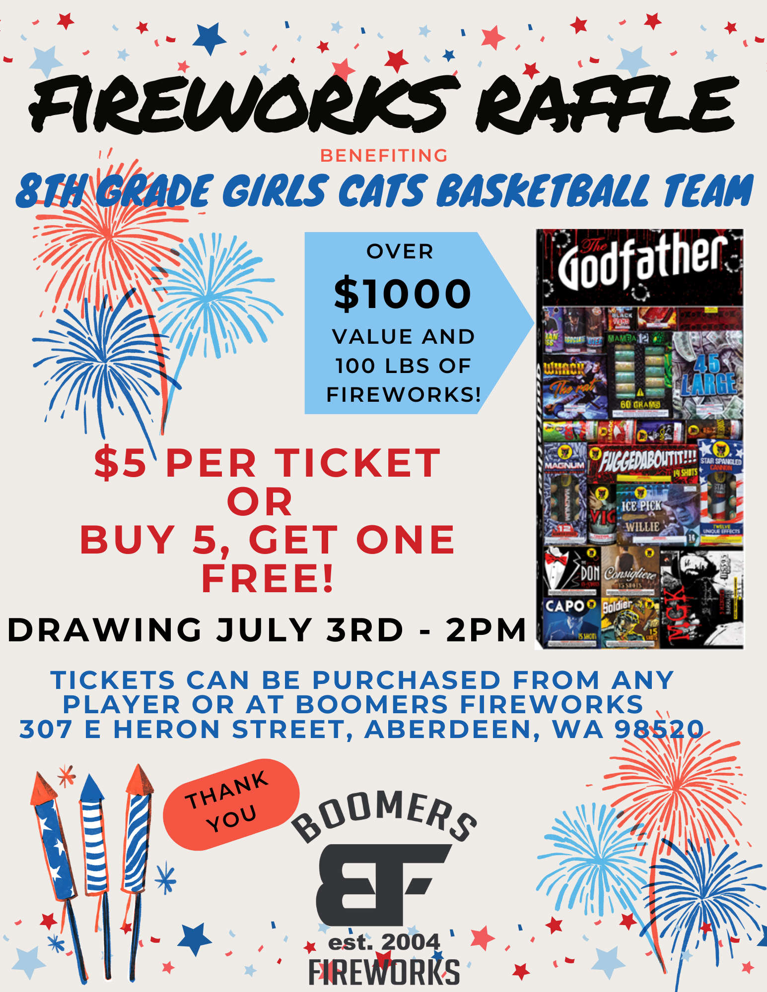 Fireworks Raffle - Go Grays Harbor